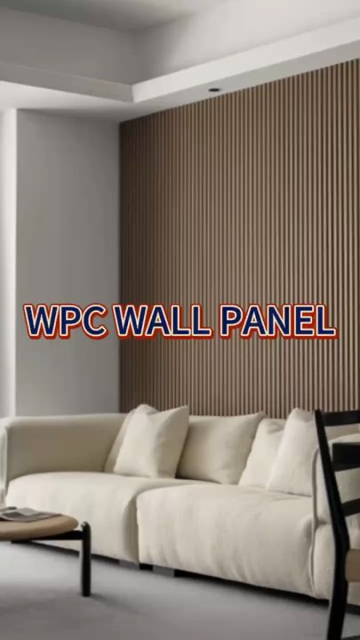 Panel Wood Board Grille Design PVC Background Wall Decor Sticker Fluted TV Background bedroom ...