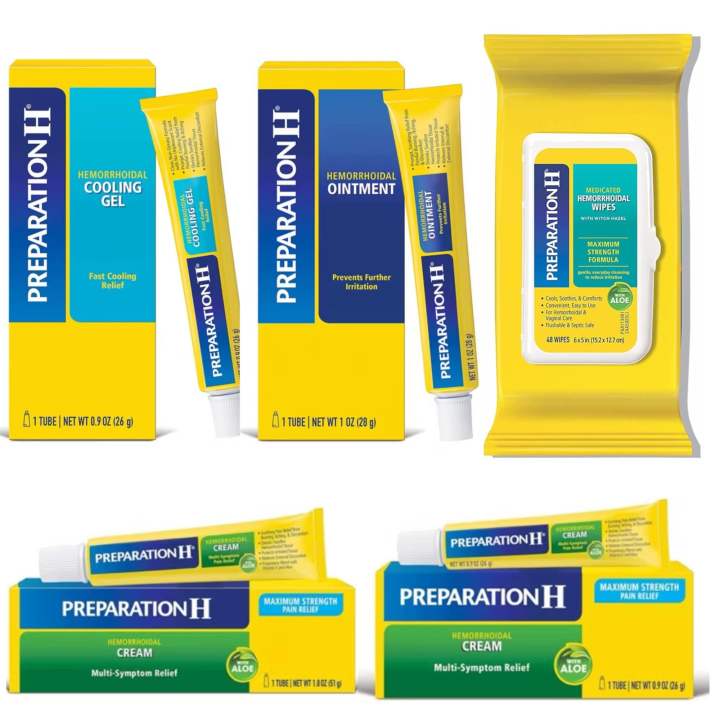 Preparation H Hemorrhoid Cream and wipes Treatment for Piles ...