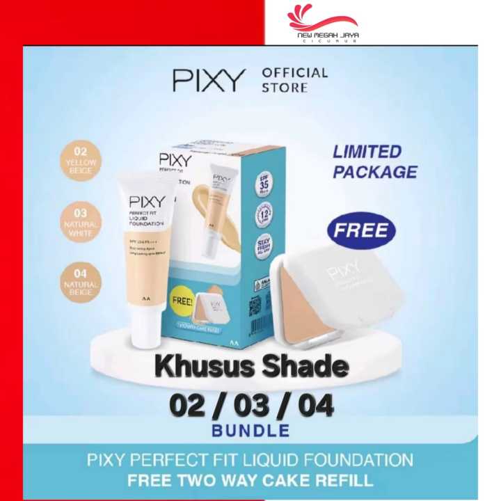 (Buy 1 Get 1 Free Refill) Pixy Perfect Fit Liquid Foundation SPF 35 PA ...