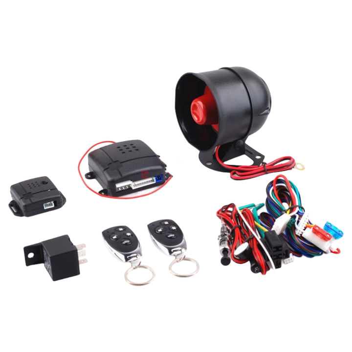 Vehicle Security System with Siren and Wiring Harness Remote Control ...