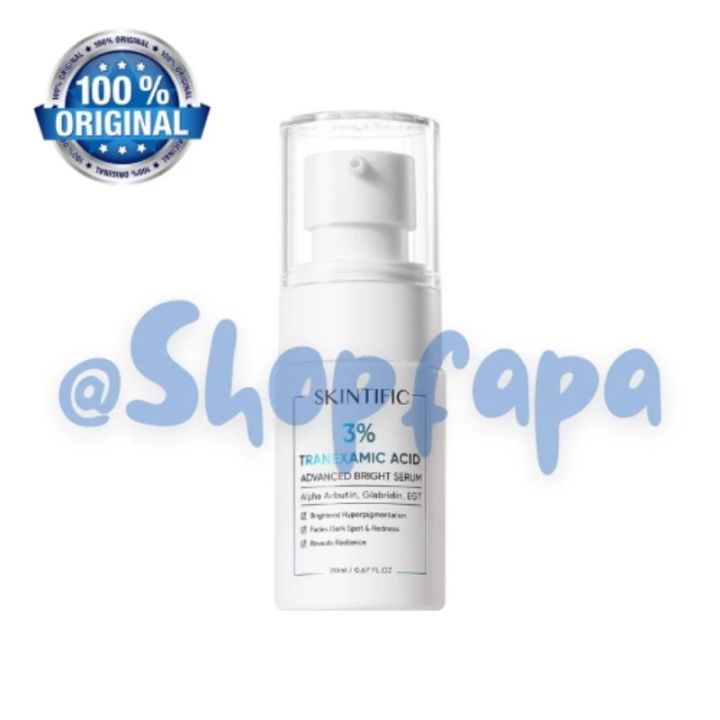 SKINTIFIC - 3% Tranexamic Acid Advanced Bright Serum 20ML | Lazada ...