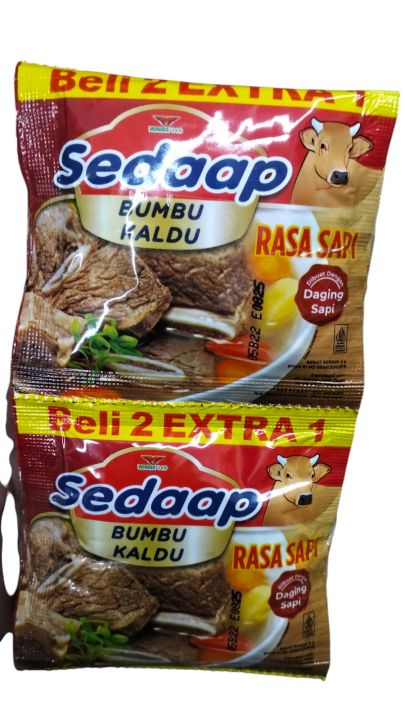 sedap kaldu bumbu rasa ayam dan sapi 12pcs/ 30gr | Lazada Indonesia
