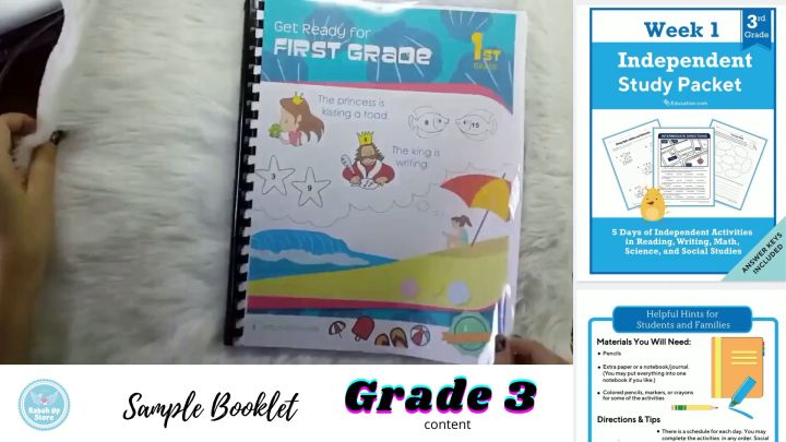 GRADE 3 Independent Study Pack Worksheet/Workbook HomeSchool Learning ...