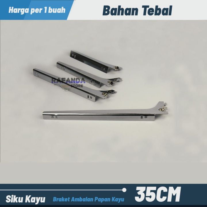 [Harga Satuan] Daun braket Kayu 35cm siku ambalan kayu papan untuk rak ...