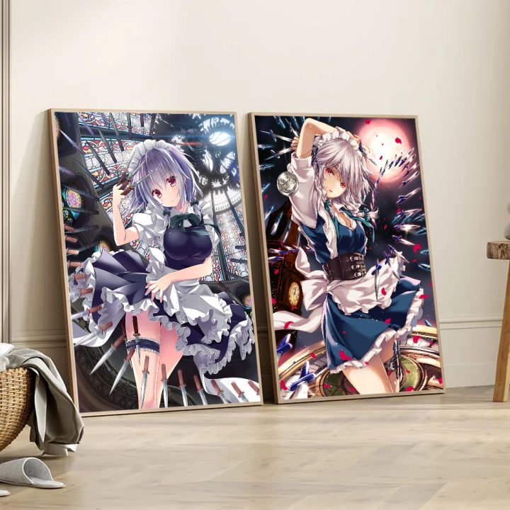 Anime Touhou Project Izayoi Sakuya HD Chất Lượng Retro Vintage Poster ...