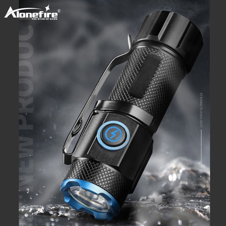 Alonefire X66 High Bright P50 LED Mini Flashlight Type-C Usb ...