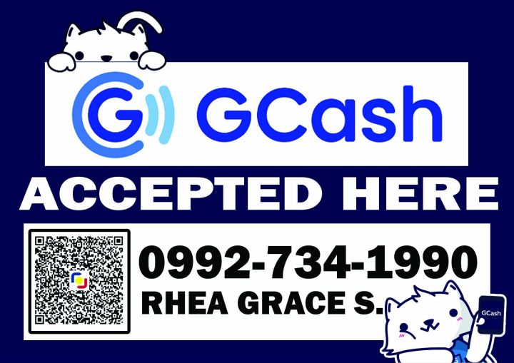 Perzonalized Gcash Signage with QR | A4 size | RR Creations Ph | Lazada PH