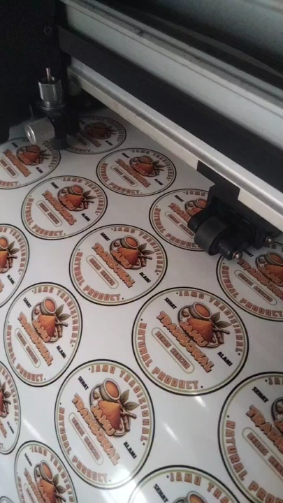 40 pcs stiker label jamu tradisonal bahan plastik (custom desain ...