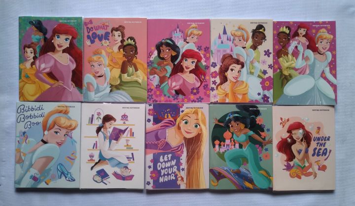 Orions 2024 DISNEY PRINCESS Writing Notebooks - 10pcs with plastic ...