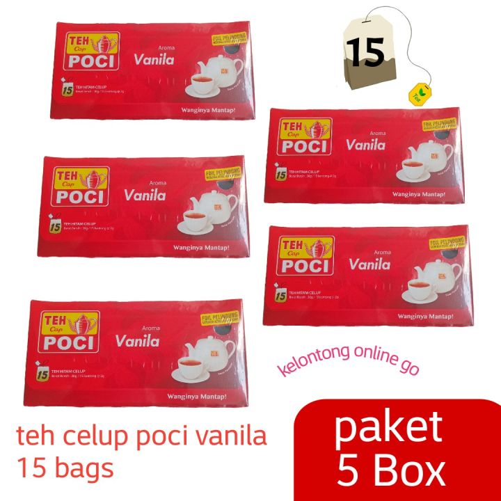 Teh Poci Celup Vanila ( 5 Box 15 kantong ) | Lazada Indonesia