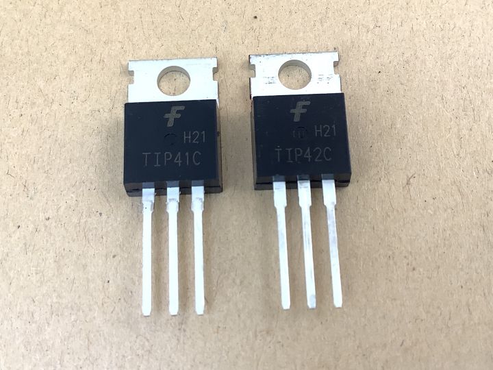 2ชิ้น Tip41c Tip42c To 220 Tip41 Tip42 Complementary Power Transistors Th