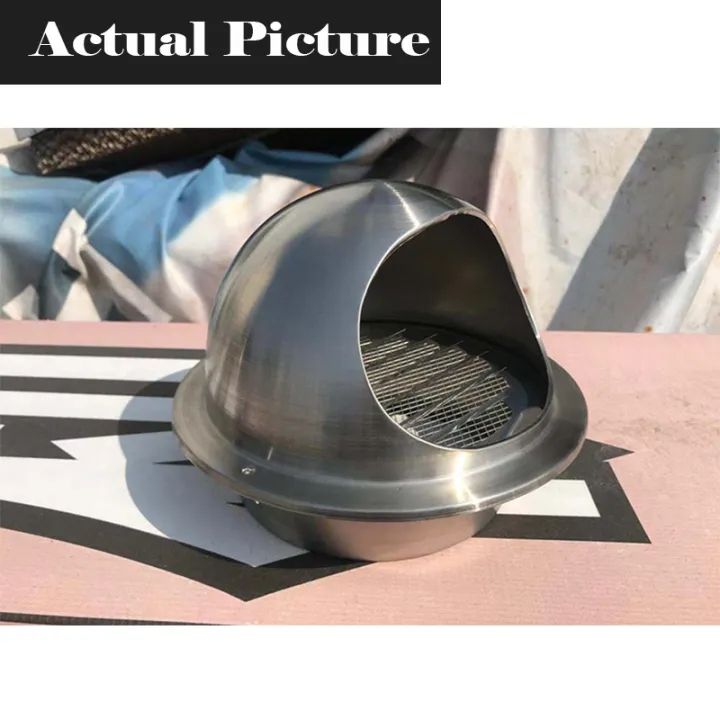 80/100/150mm Stainless Steel Wall Air Vent Ducting Ventilation Exhaust ...