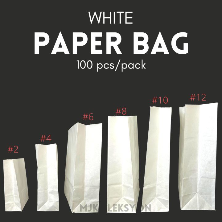 Paper Bag WHITE 100pcs gift wrapping bags | Lazada PH