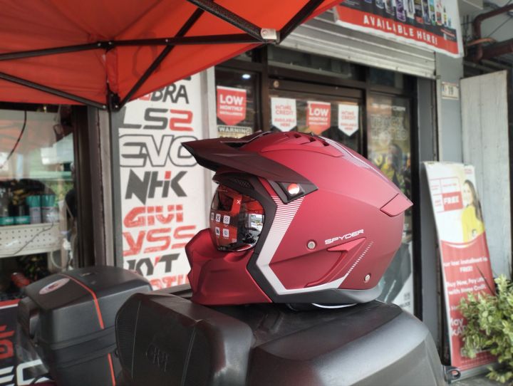 Spyder Core Mono colors Dual sport helmet + FREE 2 pcs visors | Lazada PH