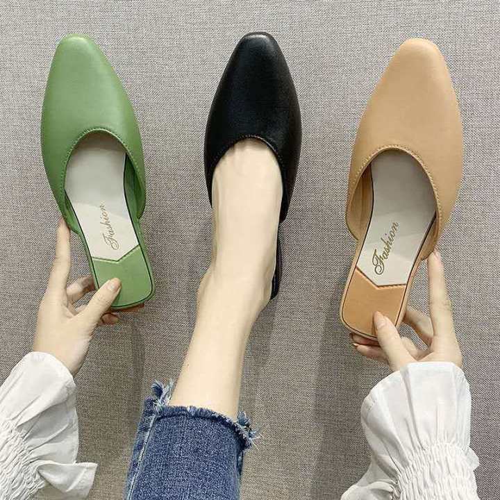 Azgalery SPT-73 Sandal Selop Wanita Polos PVC Korea Girl Fashion Style ...