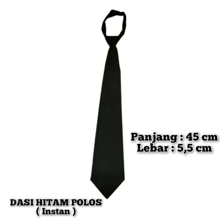 Dasi Hitam Polos/Dasi Kerja Pria Wanita/Dasi Magang/Dasi Sekolah Hitam ...