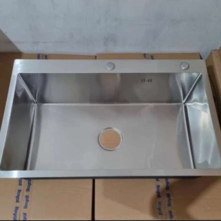 Kitchen sink 1 lubang besar 8050 bak cuci piring stainless 80x50 ...