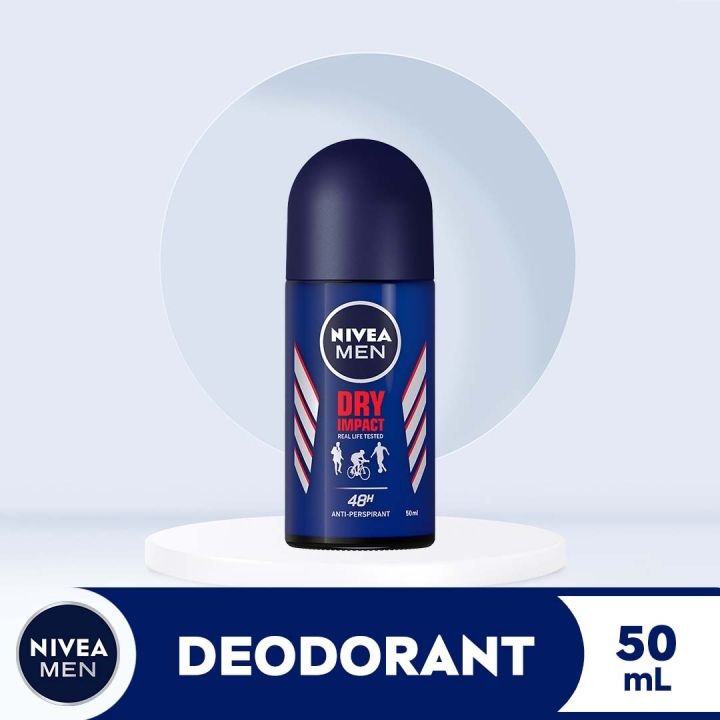 NIVEA Men Deodorant Dry Impact Anti-Perspirant Roll-on, 50ml | Lazada PH