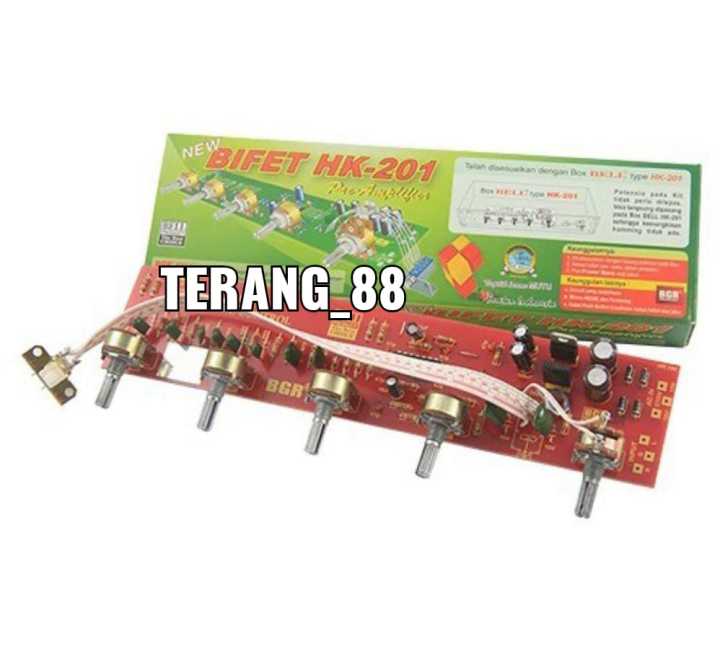 KIT TONE CONTROL BIFET HK201 HK 201 HK-201 PLUS LOUDNESS STEREO BI-FET AUDIO TANPA RELAY ...