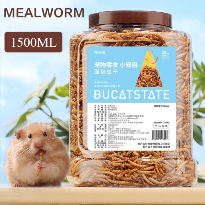 1500ML Dried Mealworms for Hamsters Birds High Protein Hamster Food ...