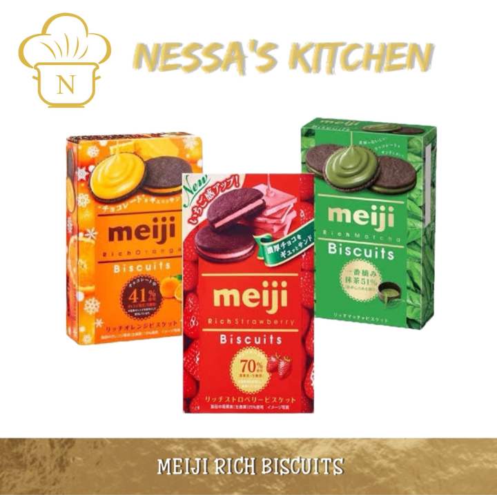 Meiji Rich Strawberry Matcha Biscuits [ Nessa’s Kitchen ] | Lazada PH