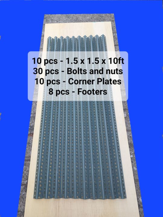 5 pcs or 10 pcs - Slotted Angle Bar 1.5x1.5 x 10ft - 2mm plus free ...