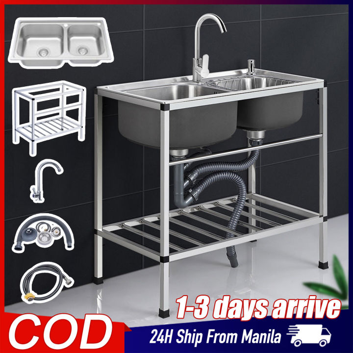 Sink Stainless For Kitchen With Faucet Set Lababo Stainless Complete ...