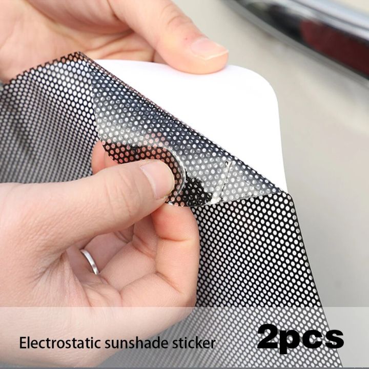 Car Window Shade Electrostatic Stickers Anti-UV Privacy Black White ...