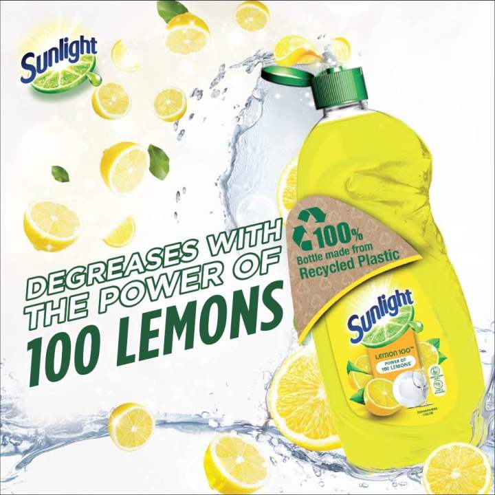 Sunlight Dishwash Liquid Lemon (800ml x 4) | Lazada