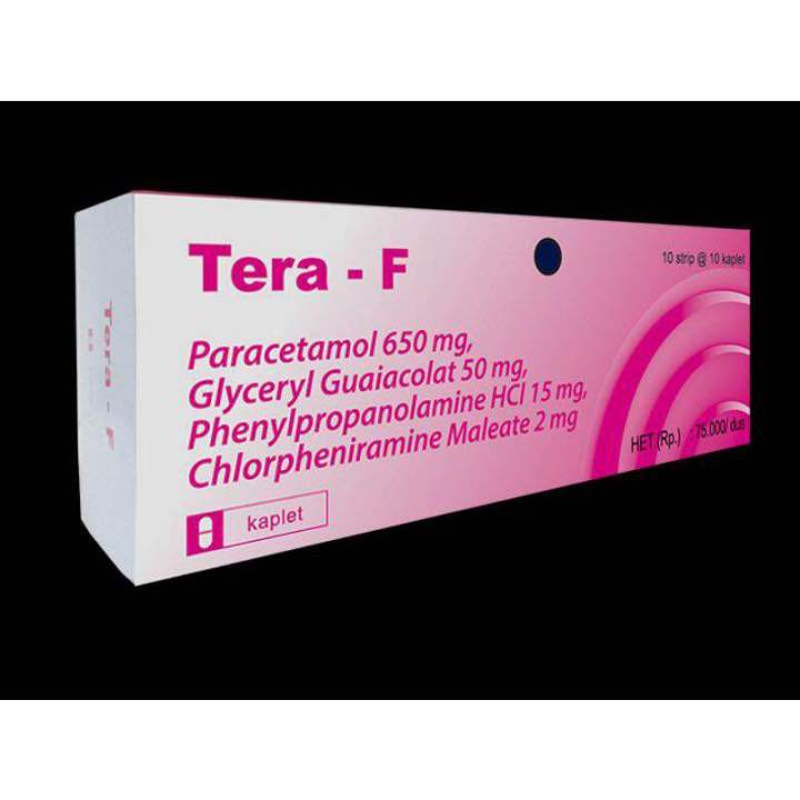 Tera F / 100 kaplet — Obat Batuk Pilek Panas pereda Flu Demam dan Sakit ...