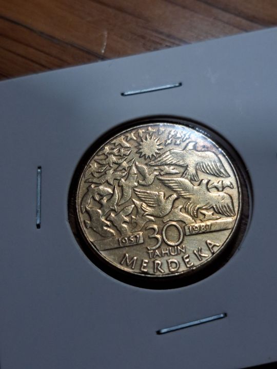 1981 Malaysia Commemorative Coin Ringgit RM1 30th Anniversary of ...