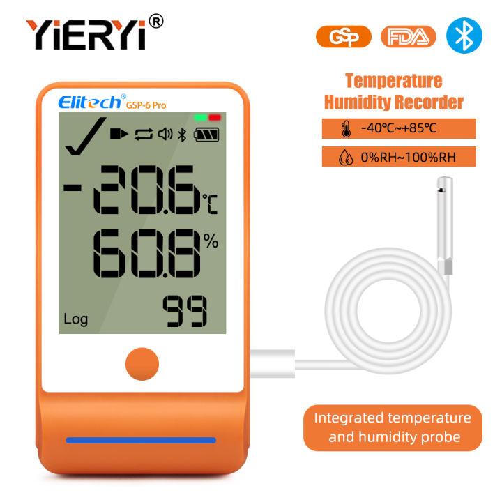 YIERYI GSP-6Pro Temperature and Humidity Data Logger with Bluetooth ...