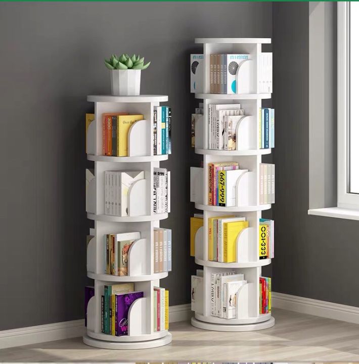 Diameter 50.5cm based 360 Degree Rotating Book Shelf | Lazada