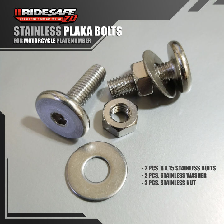 STAINLESS NUT & BOLT for Motorcycle Plate Number | Lazada PH