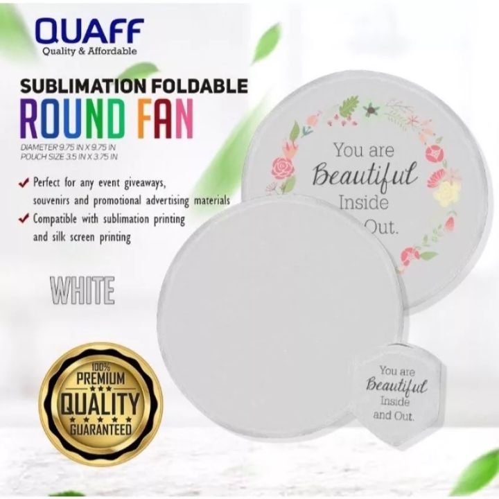 quaff brand sublimation round fan 50pics per set | Lazada PH
