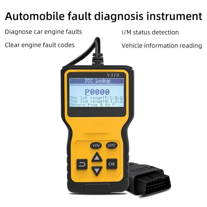 1 Pc V310 Automobile Fault Diagnosis Instrument Obd 2 Diagnostic Tool Elm327 Decoder Engine
