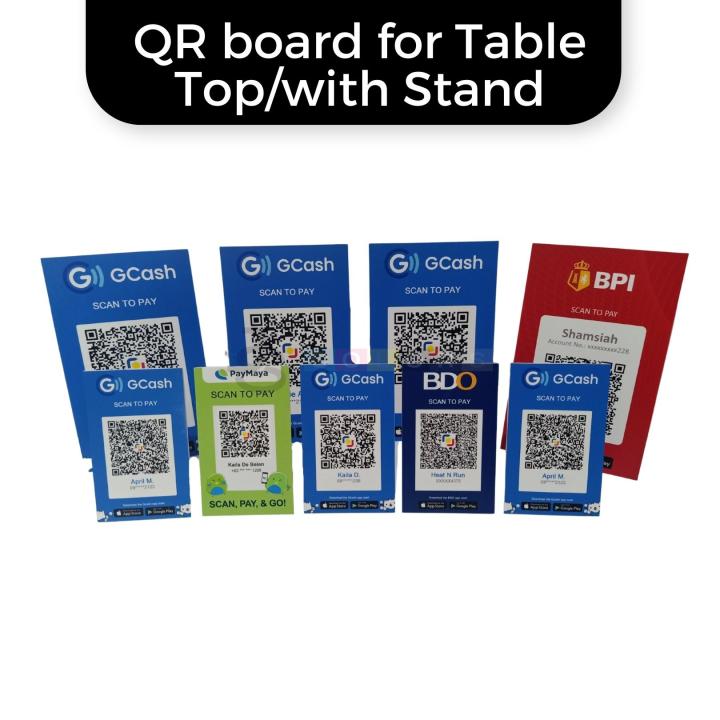 Waterproof Gcash Maya QR Code Standee and other banks Board Signage ...
