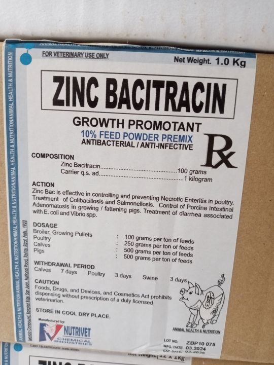 ZINC BACITRACIN Feed Premix 1kg for animals | Lazada PH
