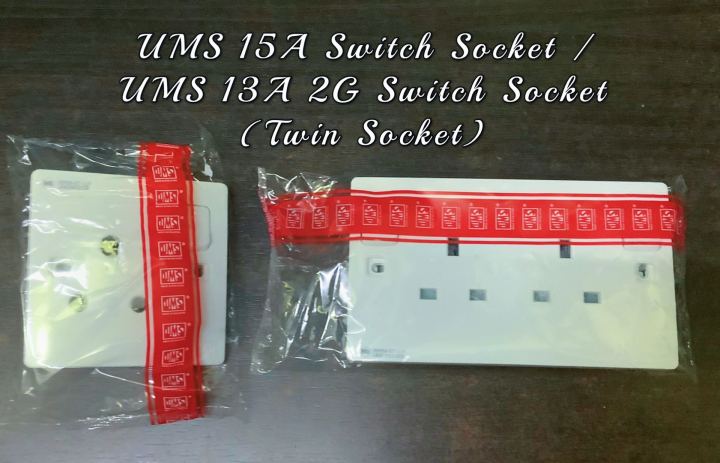 READY STOCK!!! UMS 15A Switch Socket / UMS 13A 2G Switch Socket (Twin ...