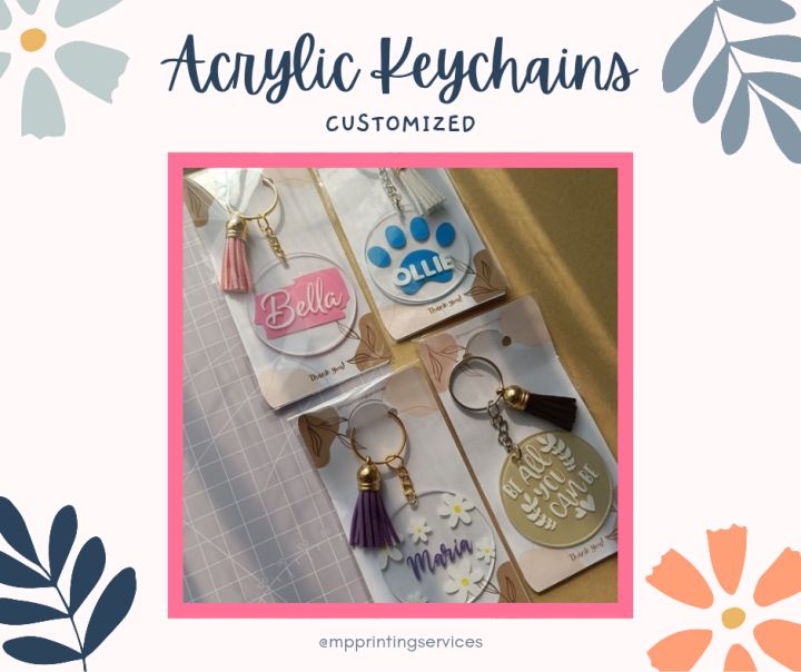 PERSONALIZED/ CUSTOMIZED ACRYLIC KEYCHAINS | Lazada PH