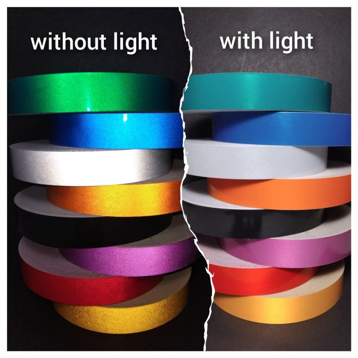 Reflectorized Sticker 1 inch x 5ft./10ft. use for design for Bicycle ...