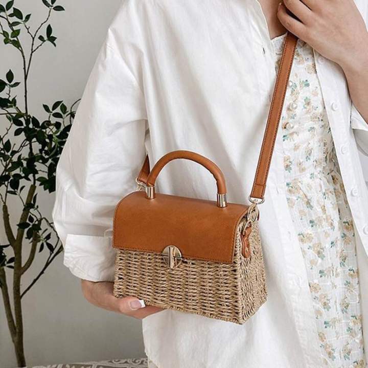 Handheld Woven Small Square Bag | Lazada PH