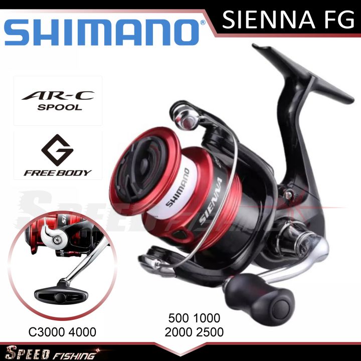 Reel Sienna FG 1000 2000 2500 C3000 4000 Shimano Sienna FG 2019 ...