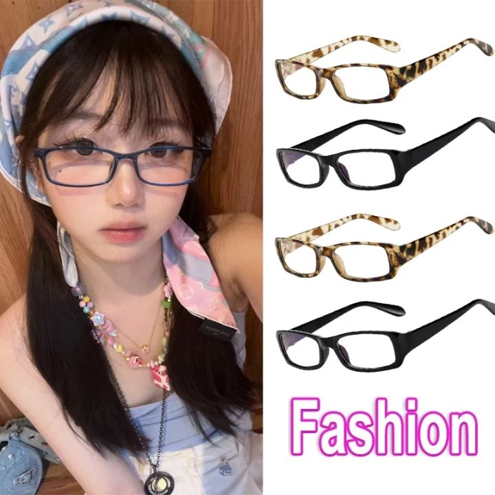 Y2K Retro Black Square Frame Fashion Glasses Women Men Computer Goggles ...