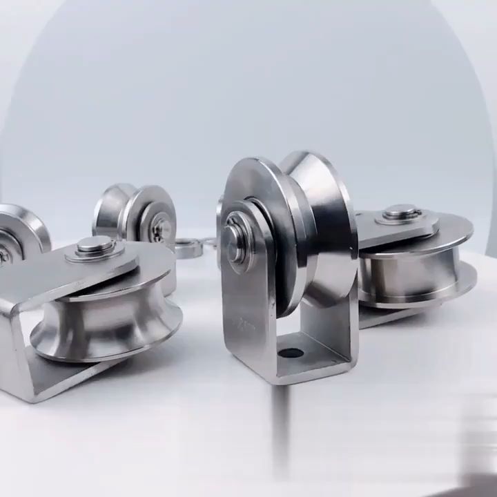 2 Inch V Type Pulley Roller 304 Stainless steel sliding gate roller ...