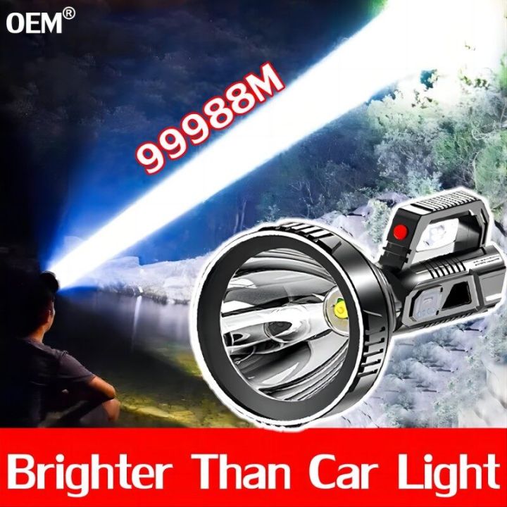 Torch Light Powerful Portable Searchlight Big Beam Long-Range ...