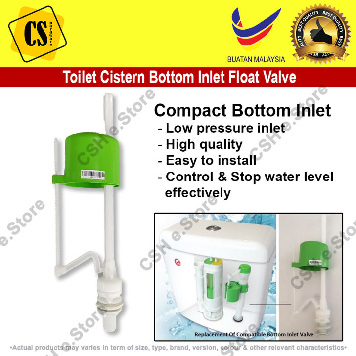 Toilet Bowl Bottom Inlet Valve Float Cistern Accessories Compact Bottom ...
