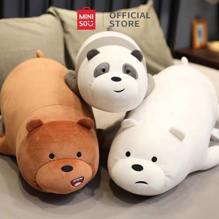 Gấu bông We Bare Bears Miniso size lớn cao cấp xinh xắn siêu mềm mại, dài 54cm | Lazada.vn
