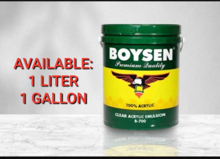 BOYSEN CLEAR GLOSS ACRYLIC EMULSION B700 LITER / GALLON PAMPAKINTAB SA ...