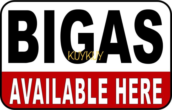 BIGAS AVAILBLE HERE PVC Signage 7.8x11 inches | Lazada PH